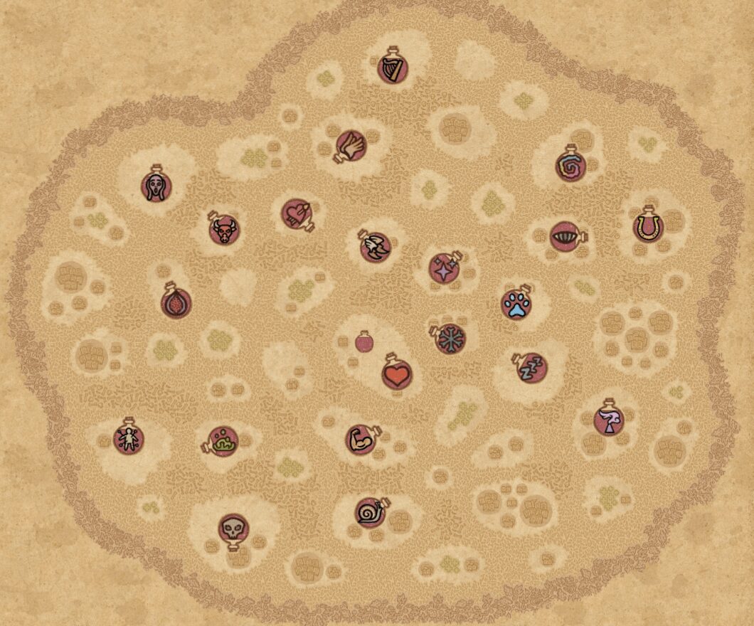 【ポーションクラフト攻略】ワインマップの詳細：ビンの傾き